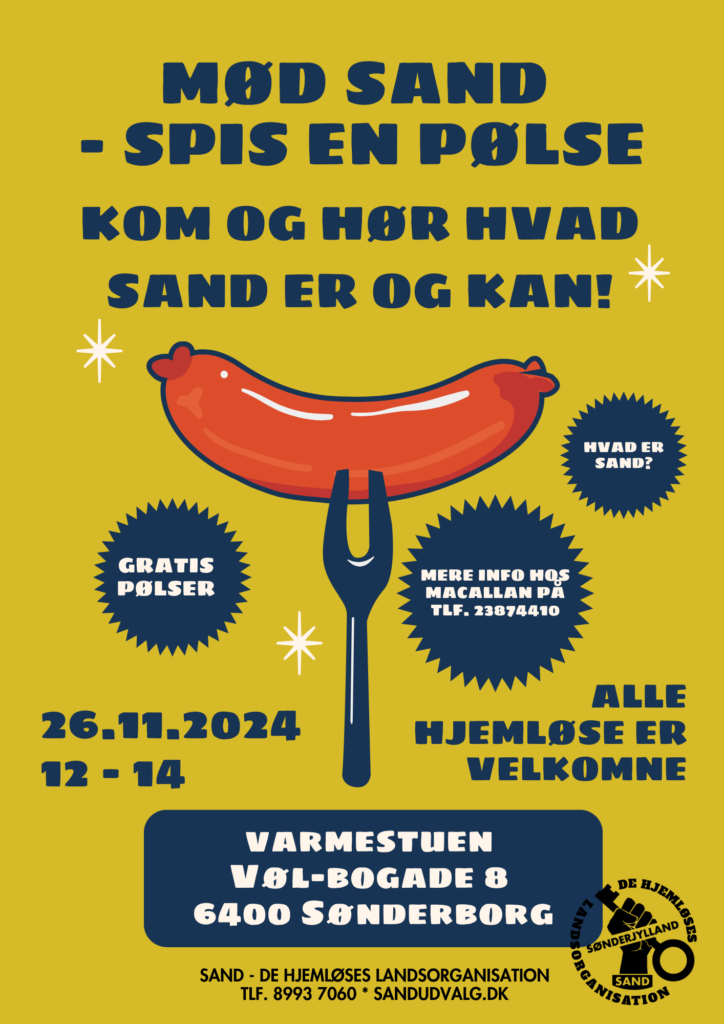 Mød SAND og spis en pølse - Sand - de hjemløses landsorganisation