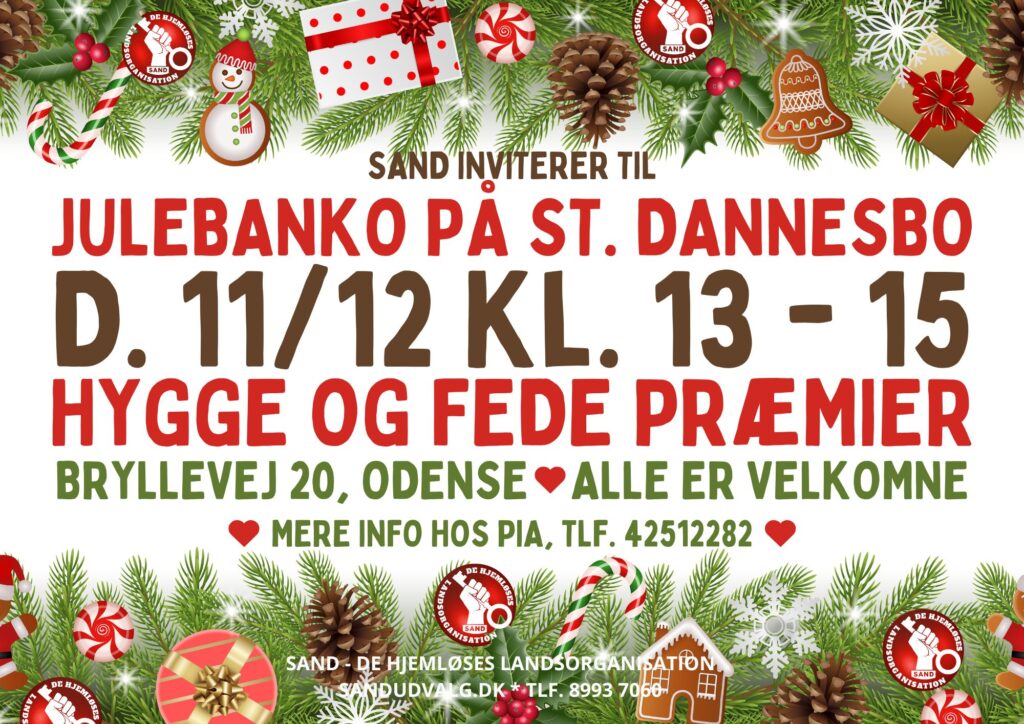 Julebanko på St. Dannesbo - Sand - de hjemløses landsorganisation