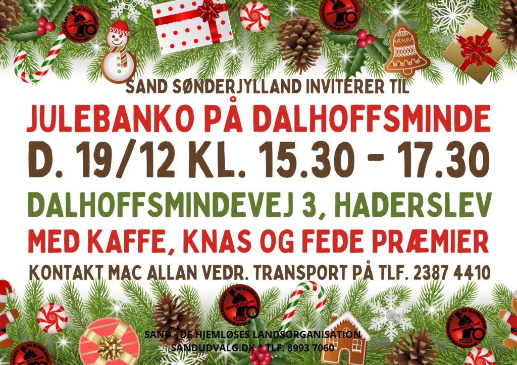 Julebanko på Dalhoffsminde - Sand - de hjemløses landsorganisation
